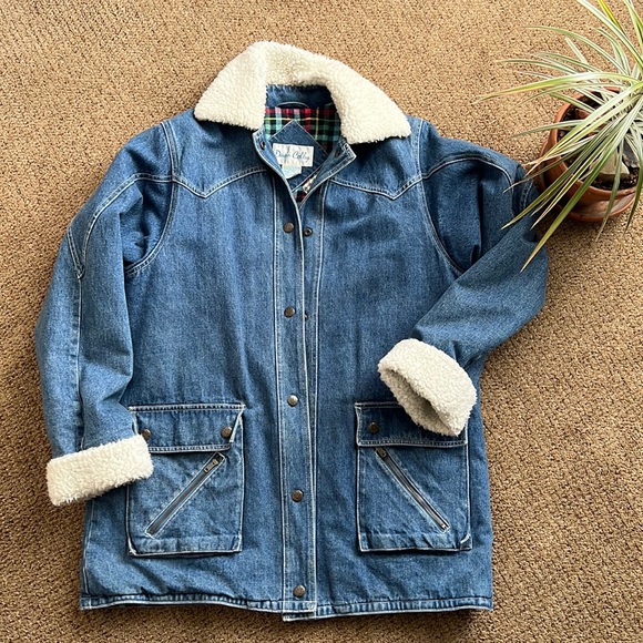 Dani Colby | Jackets & Coats | Dani Colby Denim Jacket W Sherpa Cuffs ...